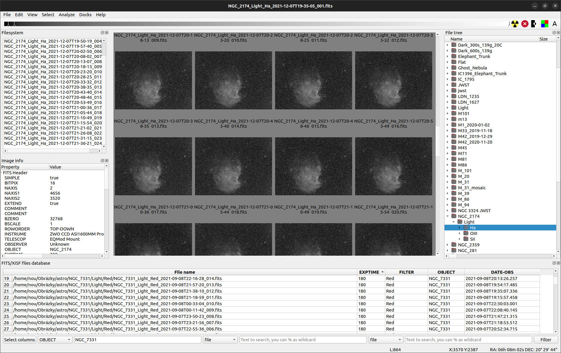 Tenmon – FITS and XISF image viewer, converter and indexer – Nouspiro